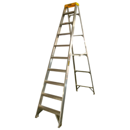 Aluminium Step Ladder A-frame Heavy Duty 10-Step 2.7m