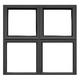 Swartland KENZO - Aluminium Window Double Top Opener Fixed Bottom Pane ...