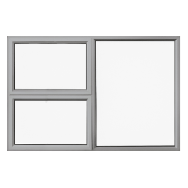 Swartland KENZO - Aluminium Window Top and Bottom Openers Fixed Right ...